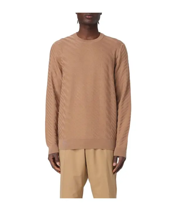 Hugo Boss Diagonal Pattern Crew Neck Sweater