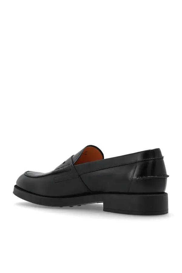 TOD'S Logo Embossed Slip-on Loafers
