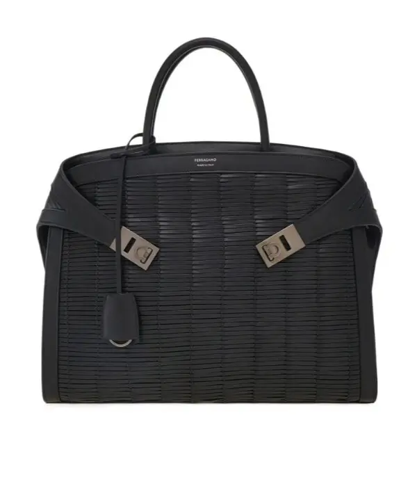 FERRAGAMO Hug Briefcase - Black