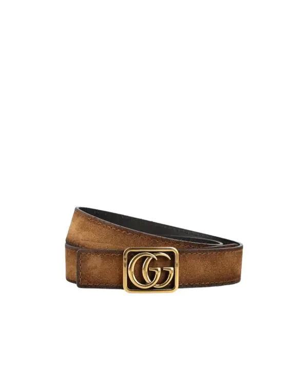 Gucci Gg Plaque Reversible Belt - Black