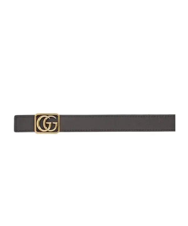 Gucci Gg Plaque Reversible Belt - Black