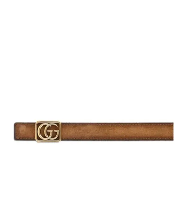Gucci Gg Plaque Reversible Belt - Black