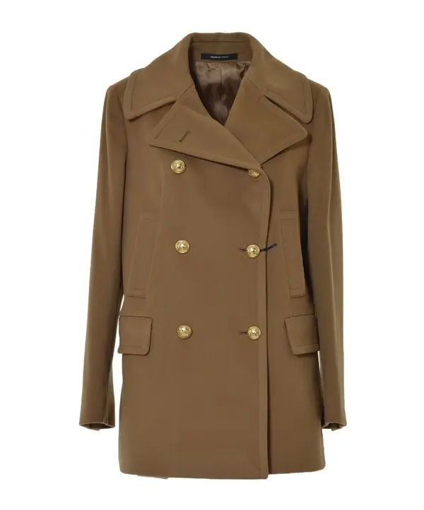 Tagliatore Double-breasted Lapel Collar Coat - Green