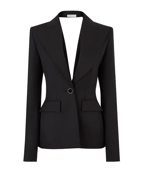 Nina Ricci Single-breasted Jacket With Draped Back