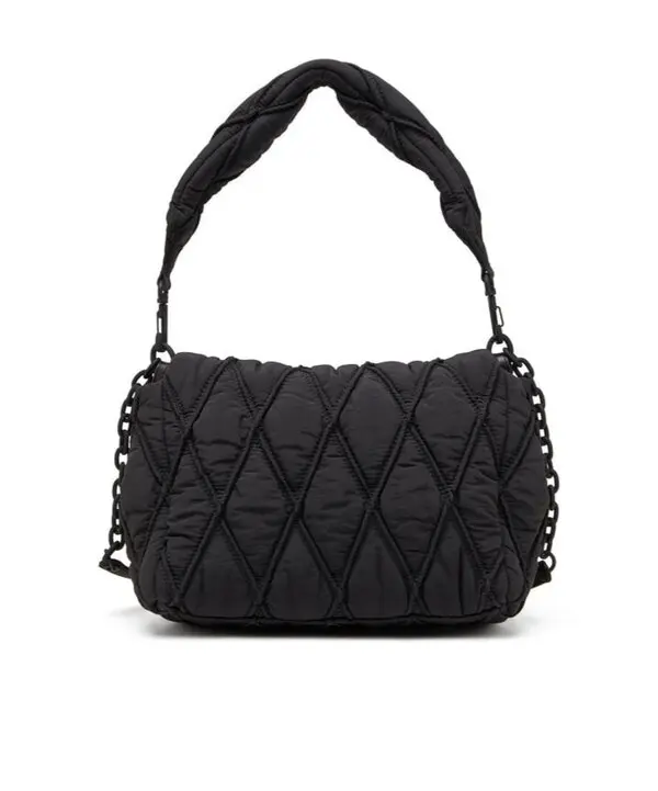 DIESEL® Medium Charm-d Quilted Shoulder Bag - Black