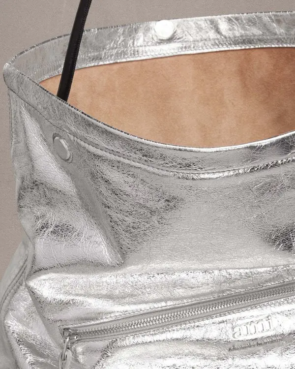 AMI Paris Maxi Grocery Leather Tote Bag