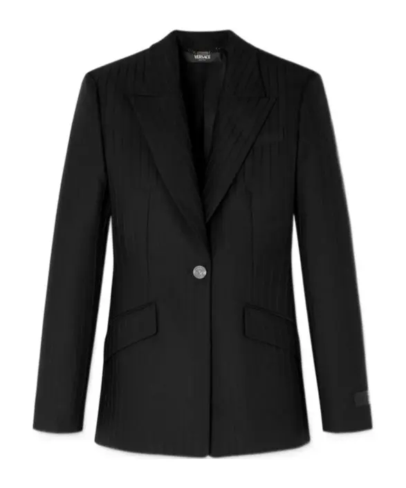 Versace Pinstripe Single-breasted Blazer