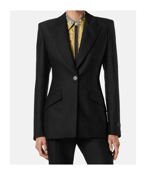 Versace Pinstripe Single-breasted Blazer