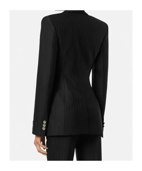 Versace Pinstripe Single-breasted Blazer