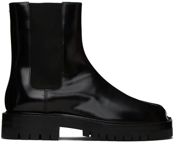 MAISON MARGIELA Tabi Slip-on Chelsea Boots - Black