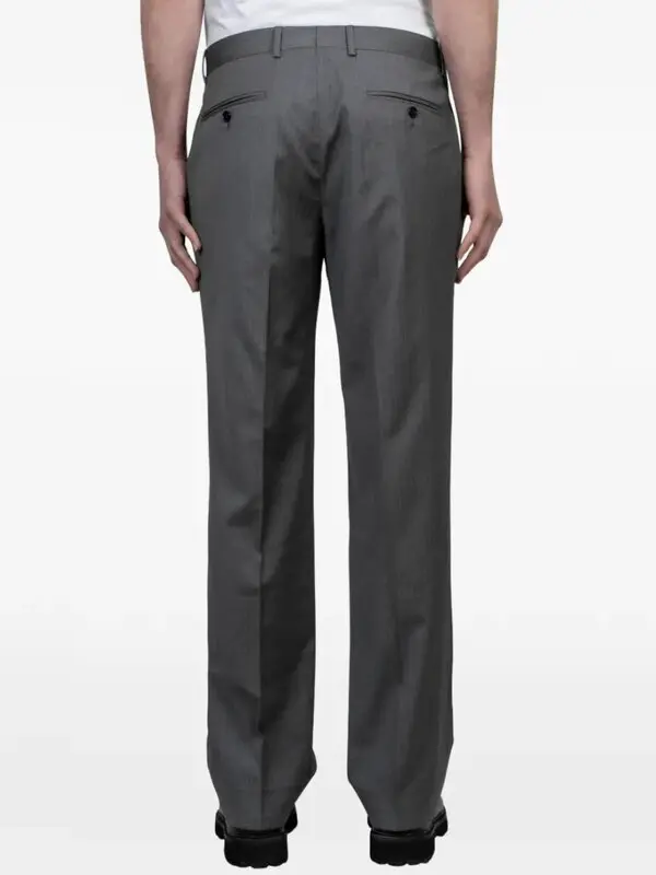 SUNFLOWER Belt Loops Trousers With Pinstripe Detail - Black