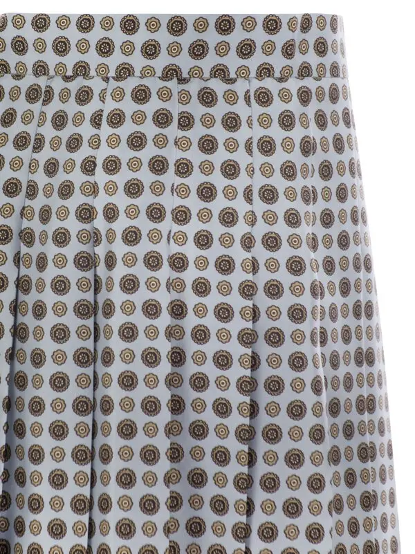 Max Mara Madison Pleated Skirt With Graphic Print