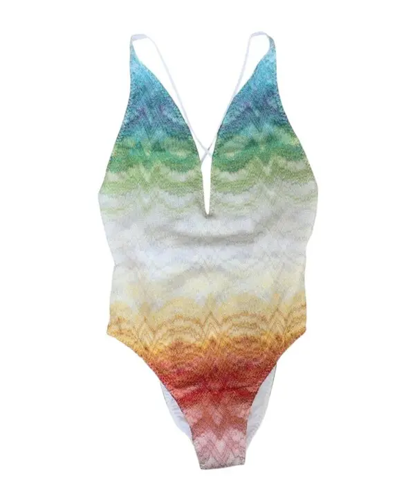 Missoni Chevron Knitted One-piece Swimsuit - Multicolor