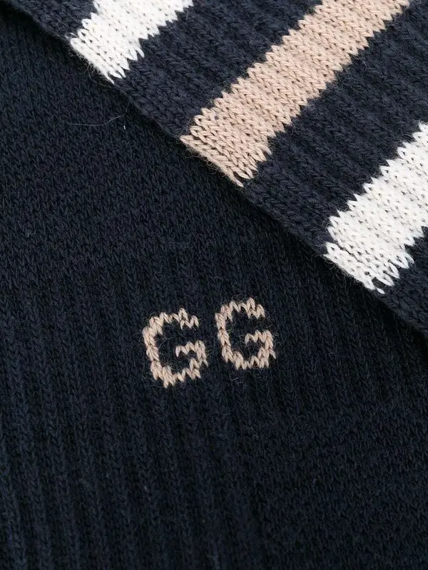 Gucci Logo Jacquard Crew Socks