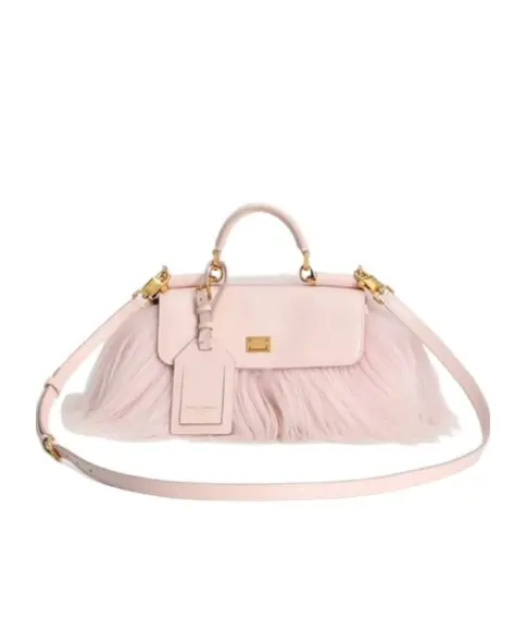 Dolce & Gabbana Mini Shearling Shoulder Bag