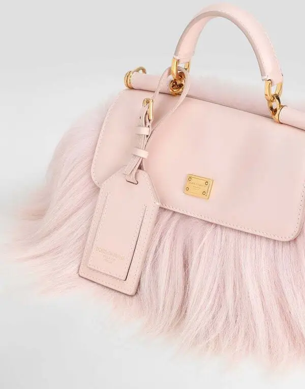 Dolce & Gabbana Mini Shearling Shoulder Bag