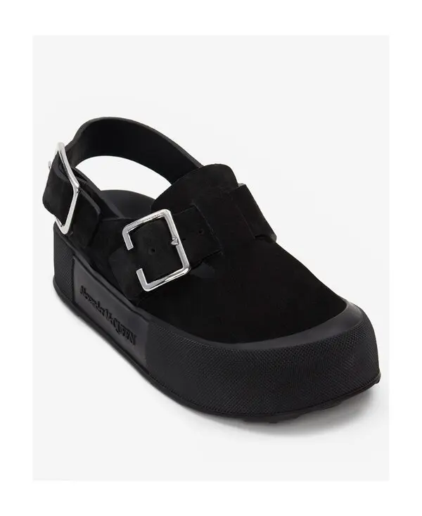 Alexander McQueen Buckle-fastened Round-toe Platform Sandals