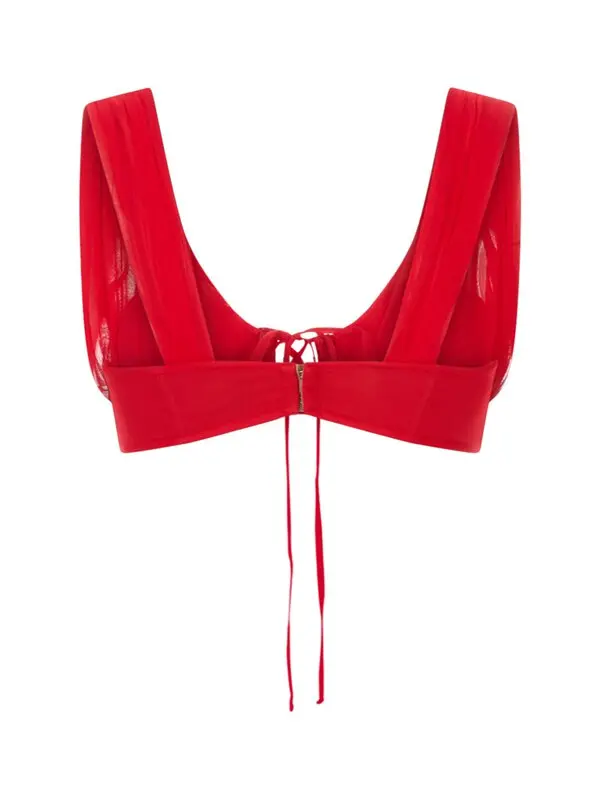 Giuseppe Di Morabito Lace-up Draped Bra