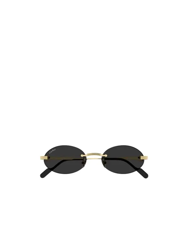 Cartier Rimless Round Sunglasses - Black