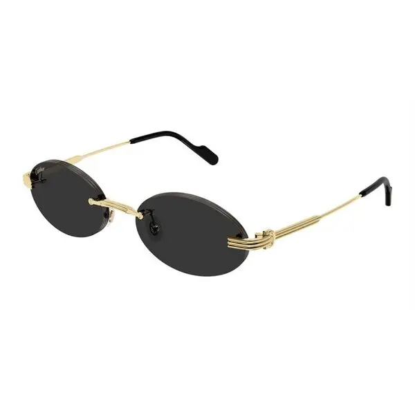 Cartier Rimless Round Sunglasses - Black