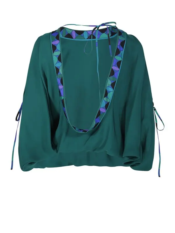 Emilio Pucci Printed Cape Blouse