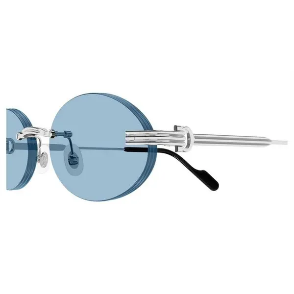 Cartier Rimless Round Sunglasses - Blue