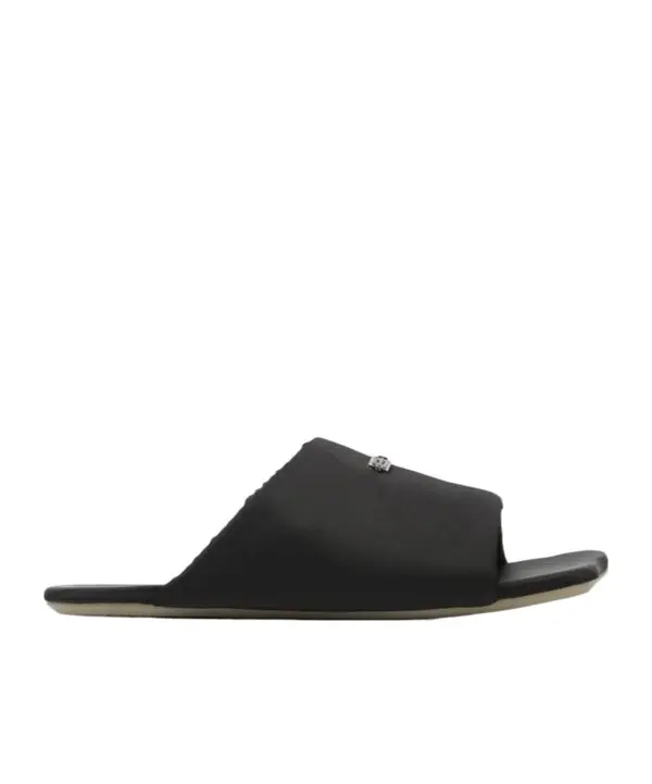 MAISON MARGIELA Logo Plaque Open Toe Slip-on Sandals - Black