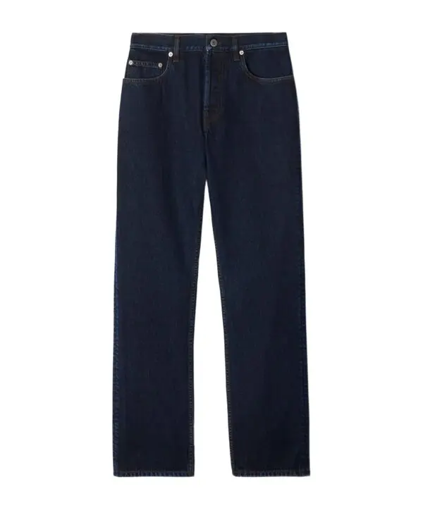 Burberry Logo Patch Straight-leg Jeans - Indigo