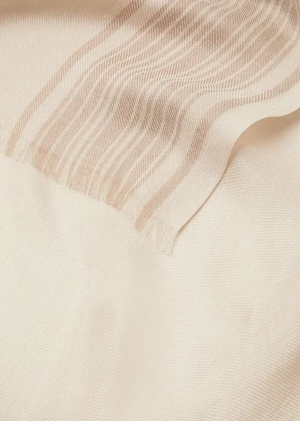 Loro Piana Striped Detail Scarf