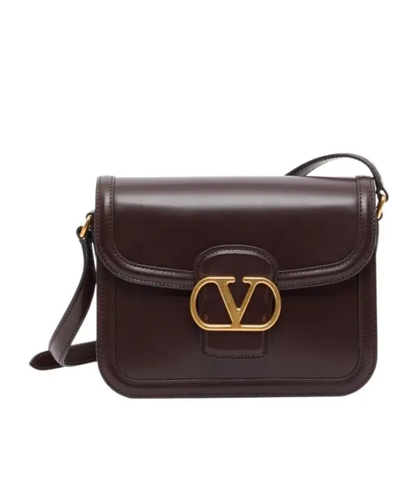 Valentino Garavani Vlogo Signature Foldover Top Shoulder Bag - Black