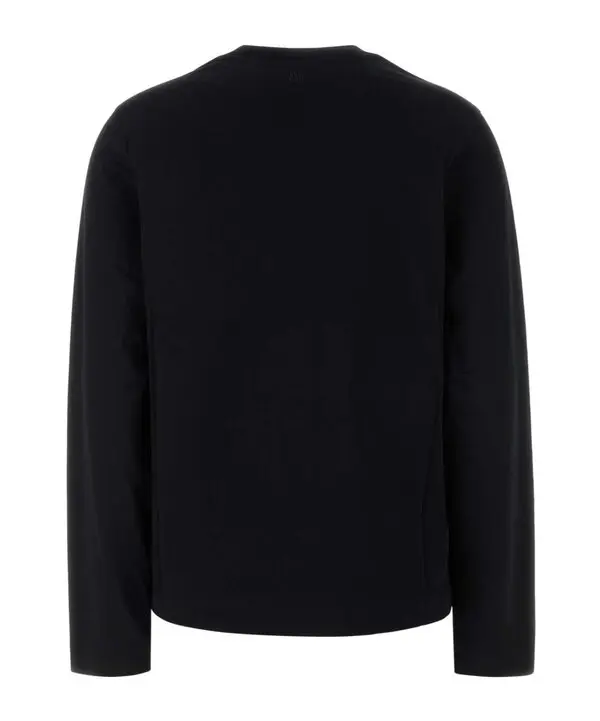 AMI Paris De Coeur Long Sleeve T-shirt - Black