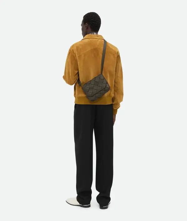 Bottega Veneta Diago Intreccio Crossbody Bag - Khaki