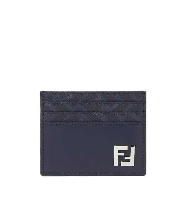 Fendi Ff Squared Card Holder - Blue