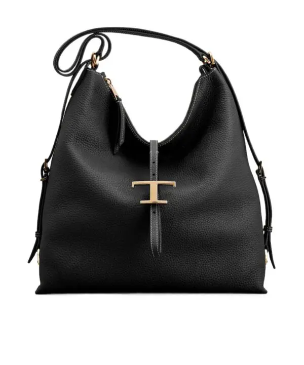 TOD'S Timeless Pendant Shoulder Bag - Black