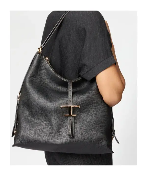 TOD'S T Logo Hobo Shoulder Bag