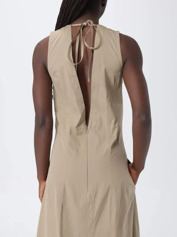 Bottega Veneta V-neck Sleeveless Midi Dress - Gray