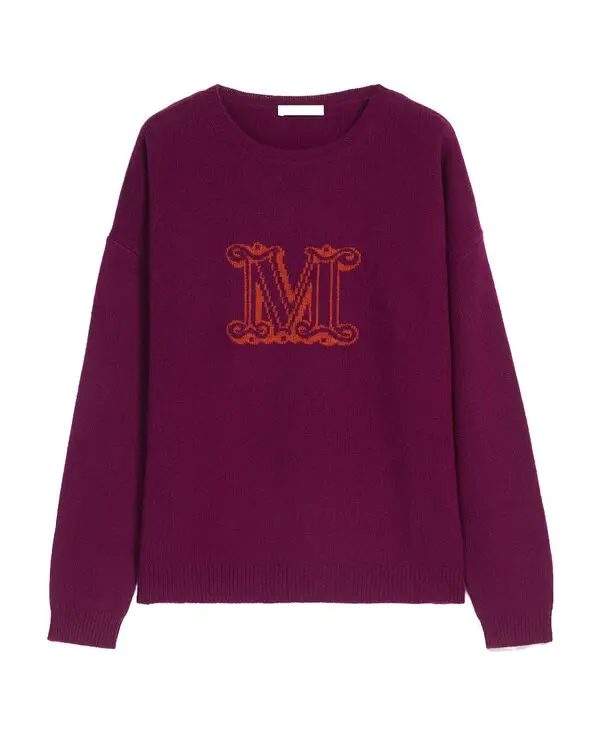 Max Mara Cashmere Jacquard Monogram Sweater