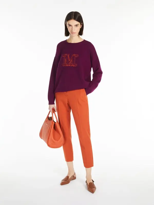 Max Mara Cashmere Jacquard Monogram Sweater