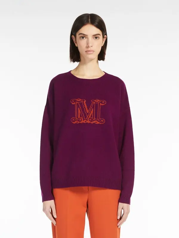 Max Mara Cashmere Jacquard Monogram Sweater