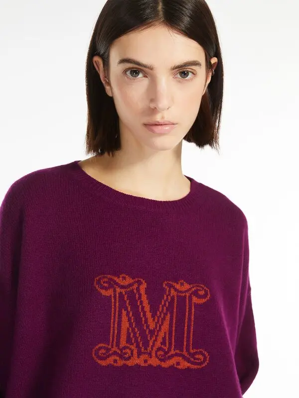 Max Mara Cashmere Jacquard Monogram Sweater