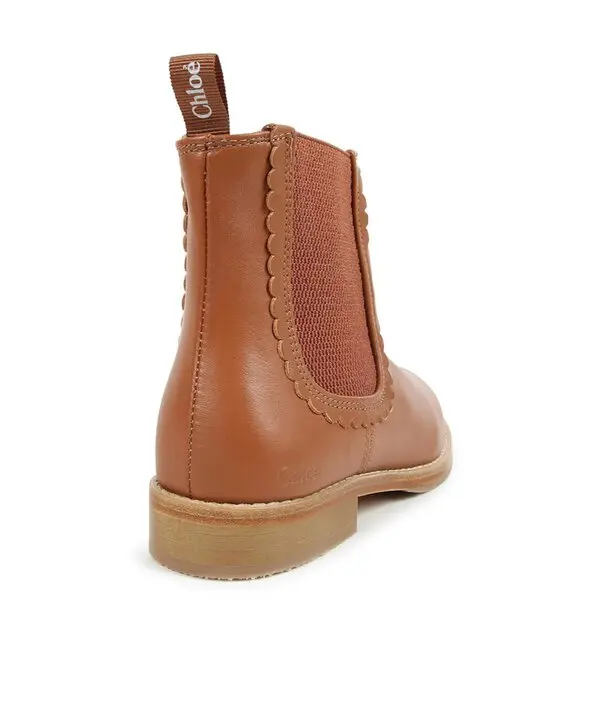 Chloé Round Toe Chelsea Boots With Elastic Side Panels