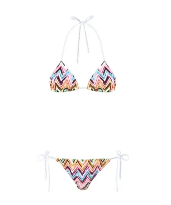 Missoni Zigzag Pattern Bikini Set - Multicoloured