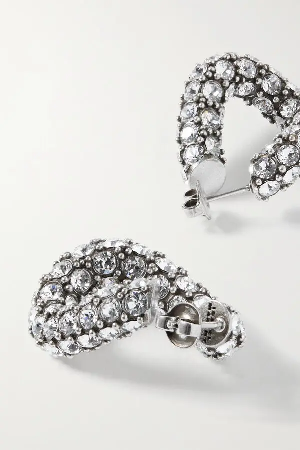 Isabel Marant Étoile Crystal Embellished Hoop Earrings