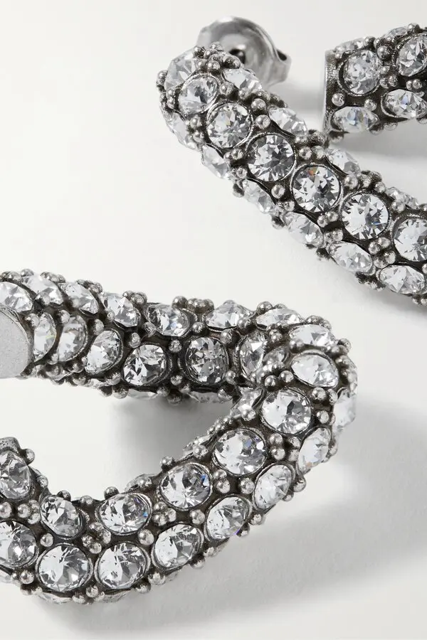 Isabel Marant Étoile Crystal Embellished Hoop Earrings