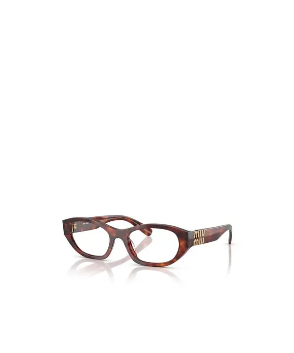 Miu Miu Tortoiseshell Oval Frame Eyeglasses - Multicolor