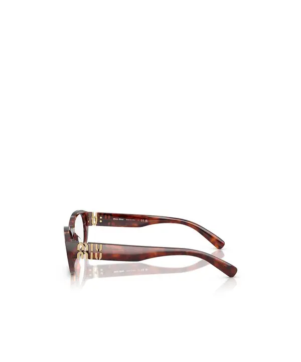 Miu Miu Tortoiseshell Oval Frame Eyeglasses - Multicolor
