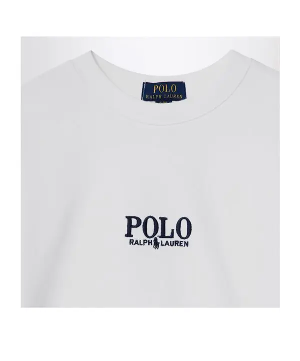 Polo Ralph Lauren Long Sleeve Embroidered Logo Sweatshirt - White