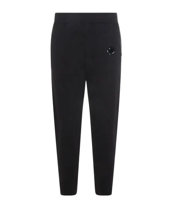 C.P. COMPANY Logo Plaque Trousers - Black