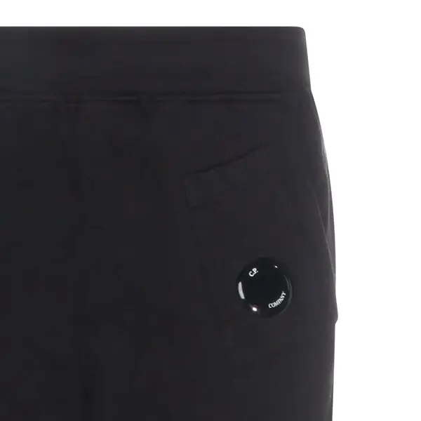 C.P. COMPANY Logo Plaque Trousers - Black