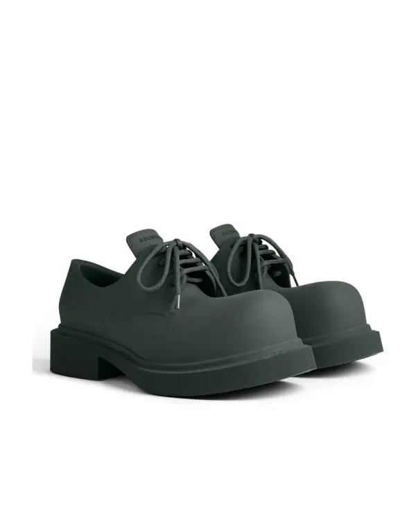 Balenciaga Steroid Derby" Round Toe Lace-up Shoes - Green